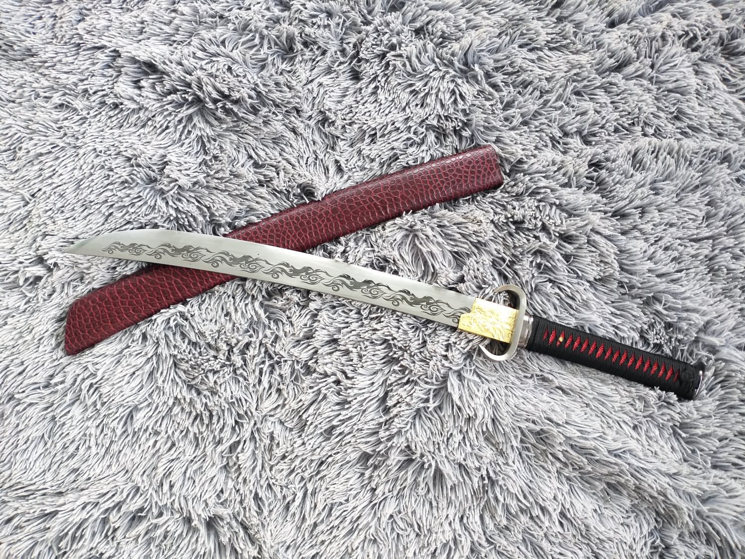LOONGSWORD High Carbon Steel Etch Blade Chinese Handmade Sword ...