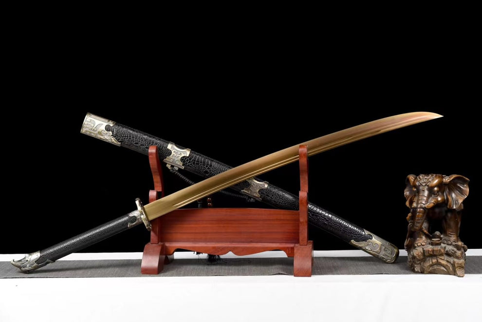 LONGSWORD Handmade Eagle Yanling dao Sword with Forged Golden Blade ...