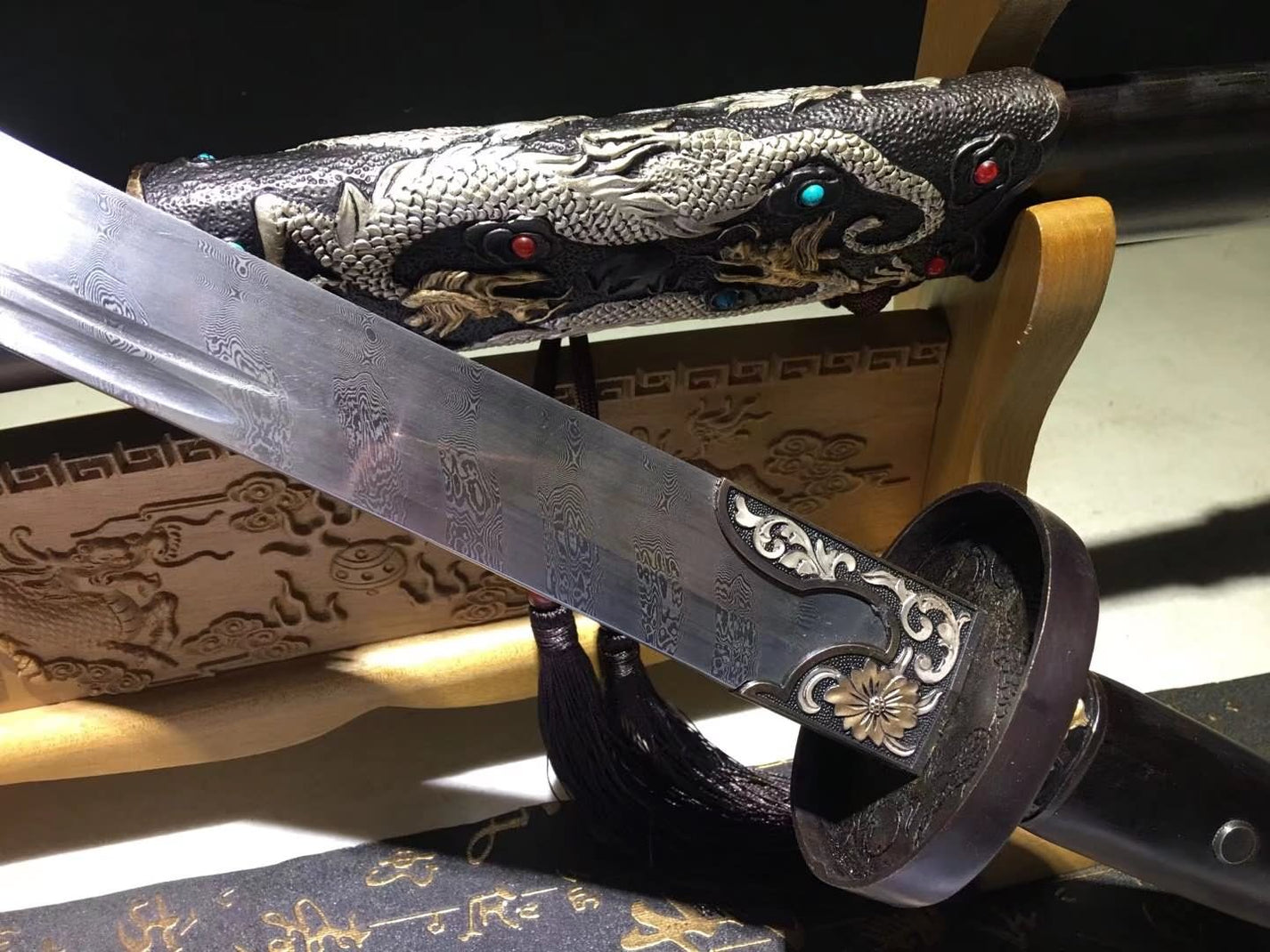 Chinese Swords,Qing dao Sword,Forged Damascus Steel Blade – Chinese ...