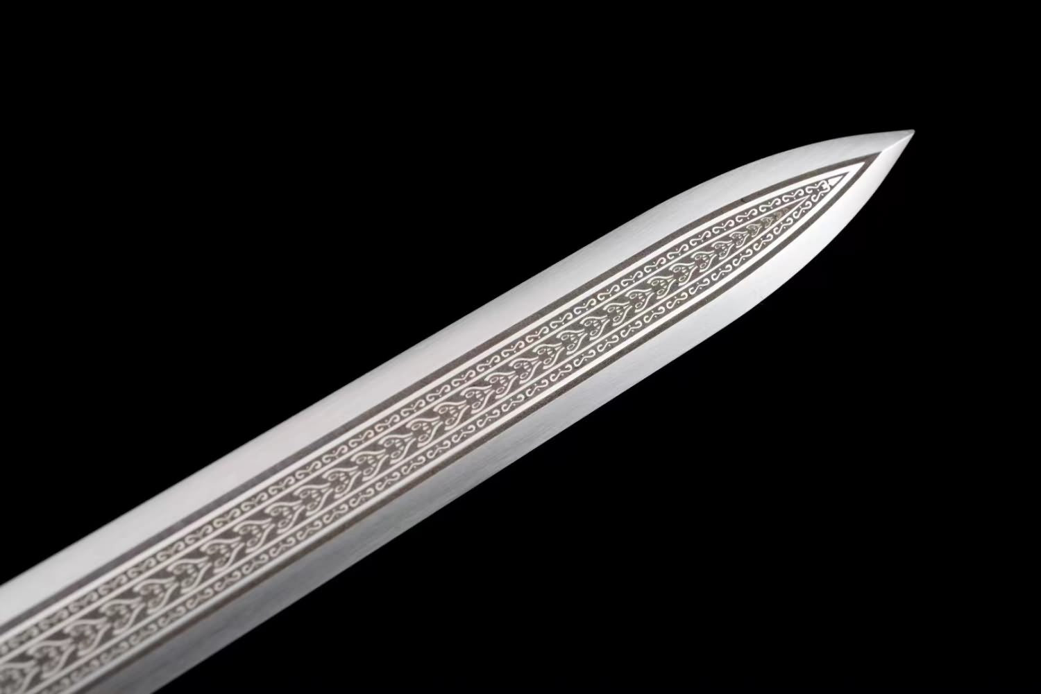 LOONGSWORD High Manganese Steel Etched Blade, Solid Wood scabbard ...