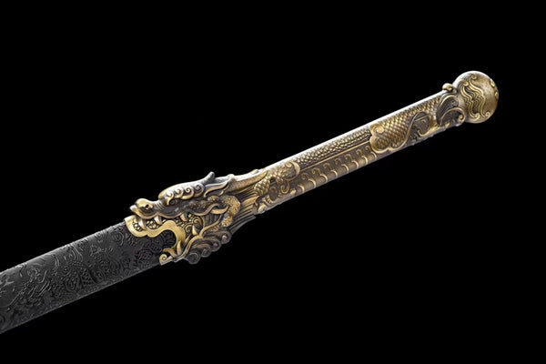 LOONGSWORD - Chinese Dragon Handle Tang dao Sword, High Carbon Steel ...