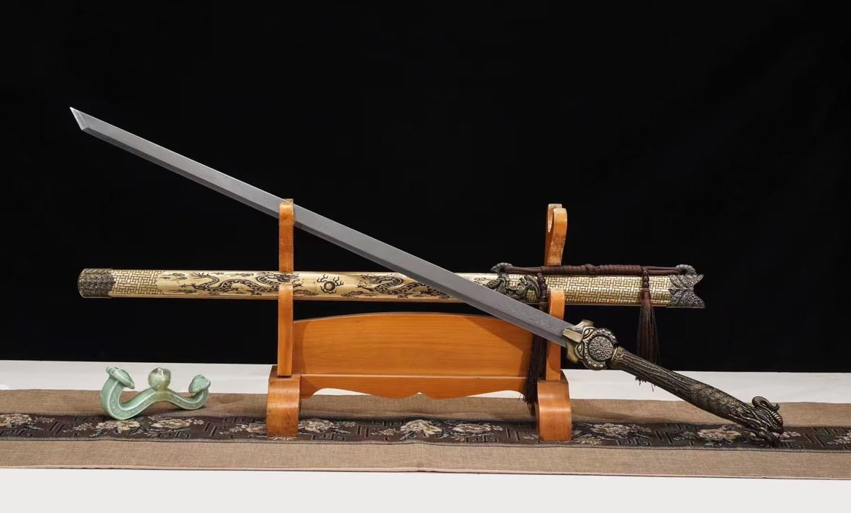 Traditional Chinese Tang Dao Sword-Hand Forged Damascus blades ...