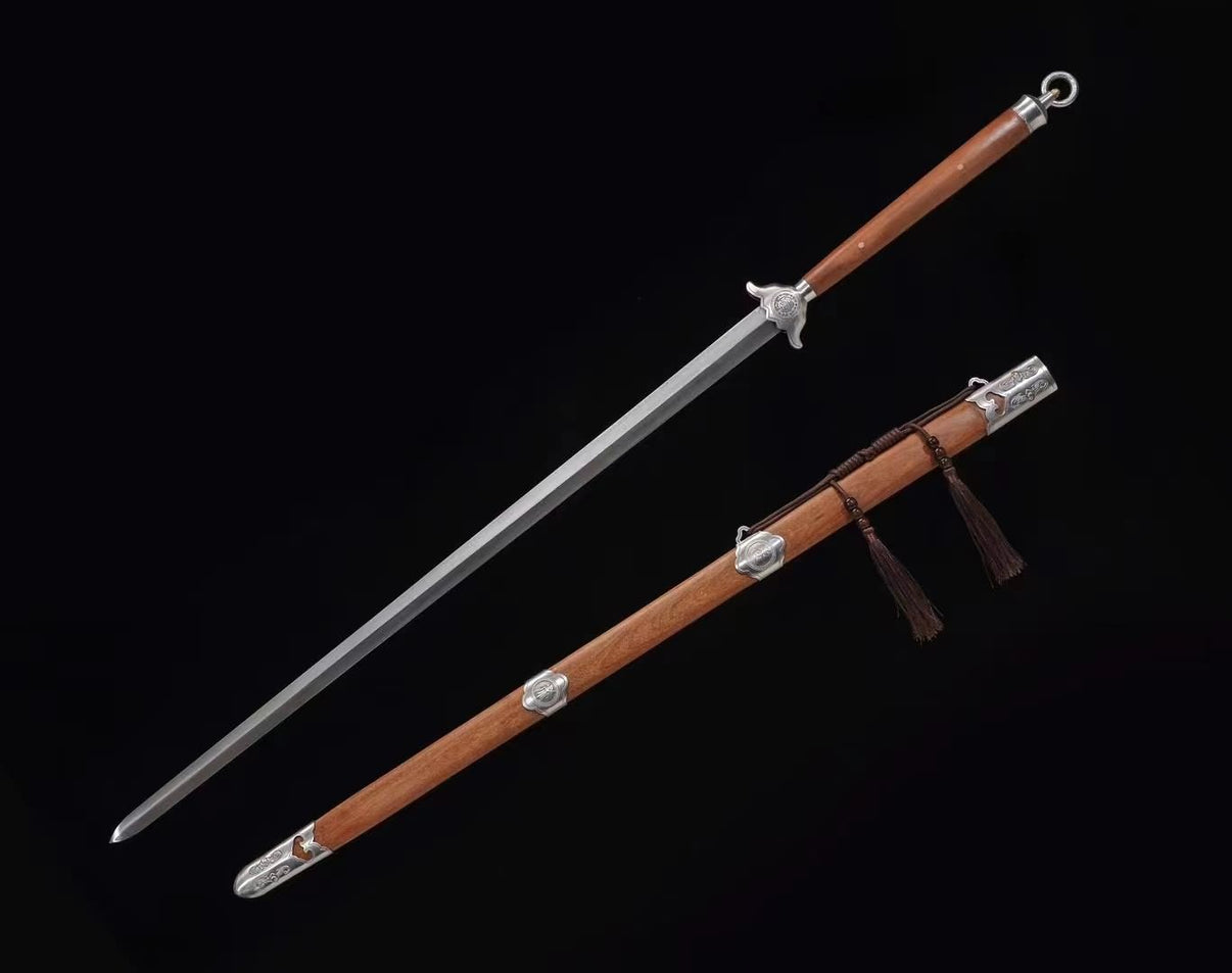 LOONGSWORD Chinese Two-Handed Sword Real(Forged Damascus Steel Blade ...