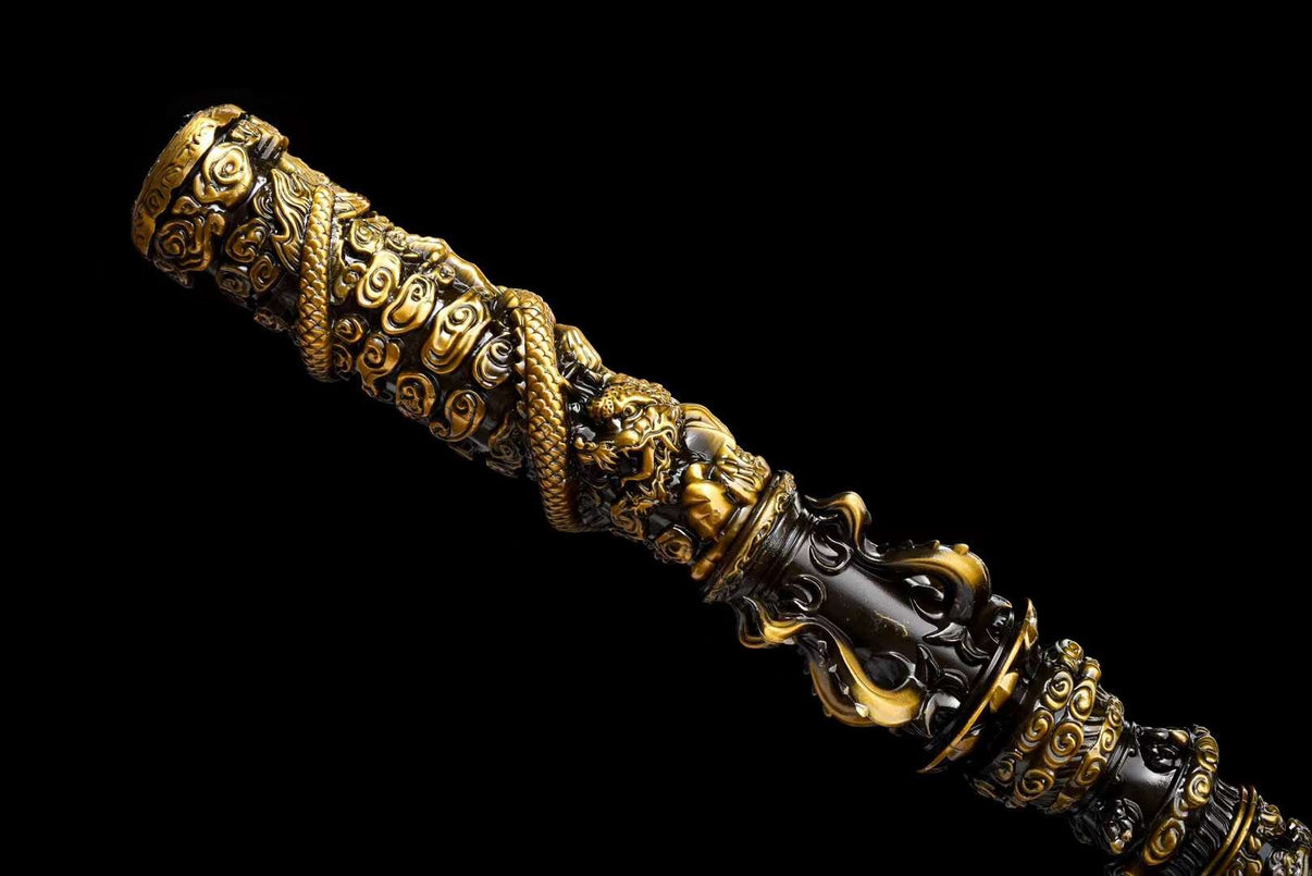 Sun Wukong's Gold Cudgel Replica – Stainless Steel Black Edition (1:1 ...