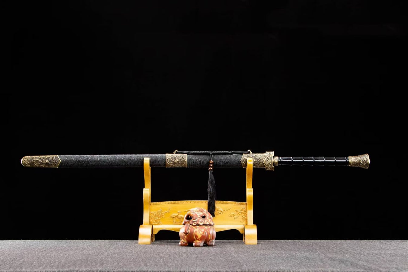 Traditional Chinese Han Sword with High Carbon Steel Etched Blade ...