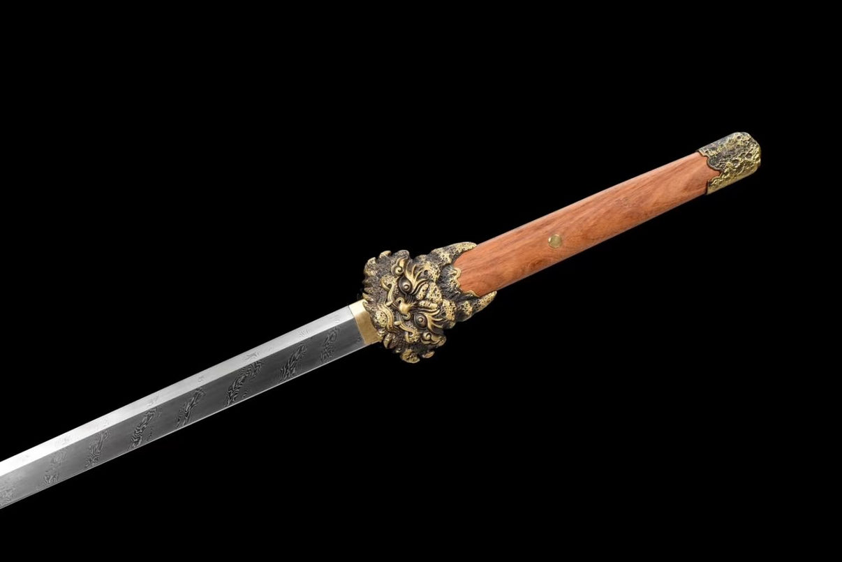 LOONGSWORD Full Tang Chinese Tang Sword(Forged Damascus Steel Blade ...