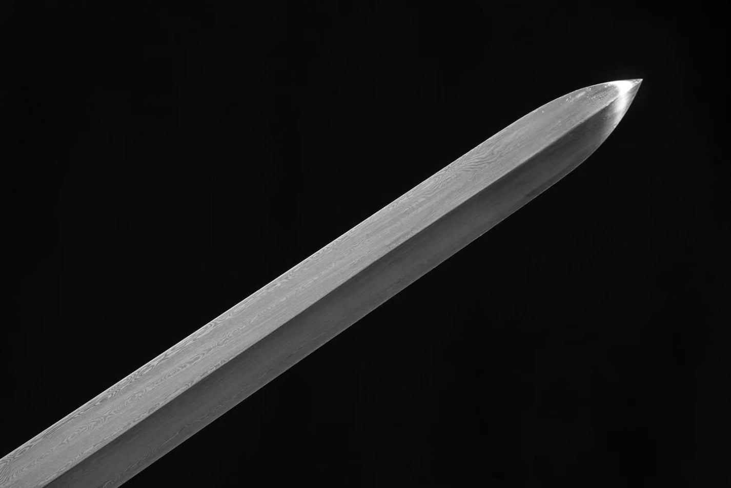 LOONGSWORD Chinese Two-Handed Sword Real(Forged Damascus Steel Blade ...