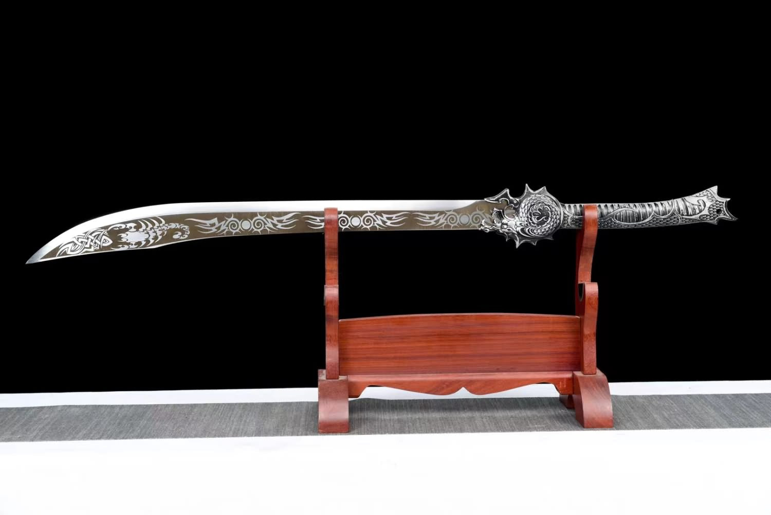 LONGSWORD Handmade Dadao Cow-Tail Sword with Forged High Carbon Steel ...
