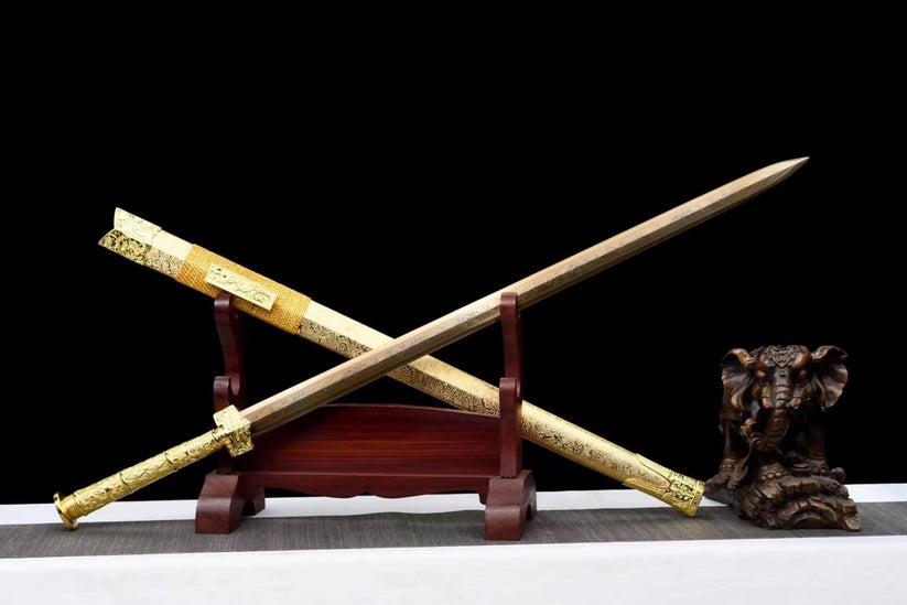 LOONGSWORD Chinese Han jian Sword-Forged High Manganese Steel Blade ...