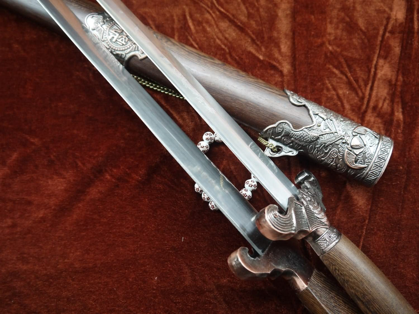 Longquan sword/China's Double-Sword/Rosewood Scabbard/Stainless Steel ...