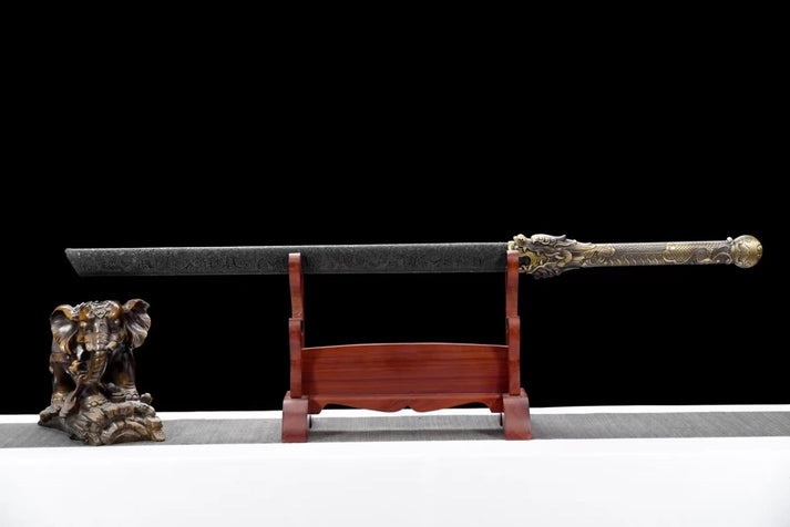 LOONGSWORD - Chinese Dragon Handle Tang dao Sword, High Carbon Steel ...