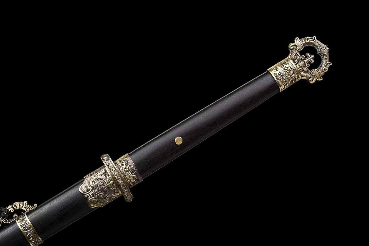 Hand-Forged Ring-Handled Han Sword – High Carbon Steel Blade – Chinese ...