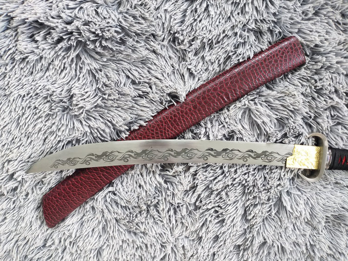 LOONGSWORD High Carbon Steel Etch Blade Chinese Handmade Sword ...