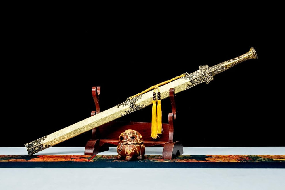 LOONGSWORD Chinese Han Jian Sword - High Manganese Steel Blade ...