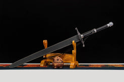 Western Sword–Hand-Forged High Carbon Steel Double-Edged Blade,Full ...