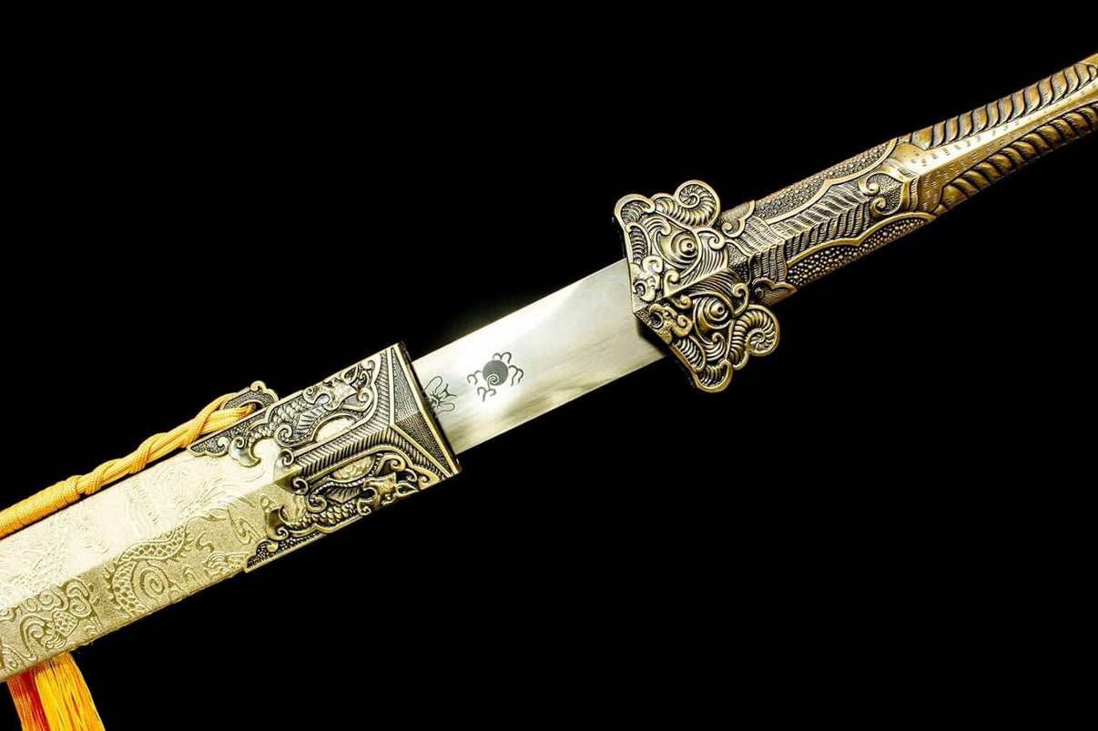LOONGSWORD Chinese Han Jian Sword - High Manganese Steel Blade ...