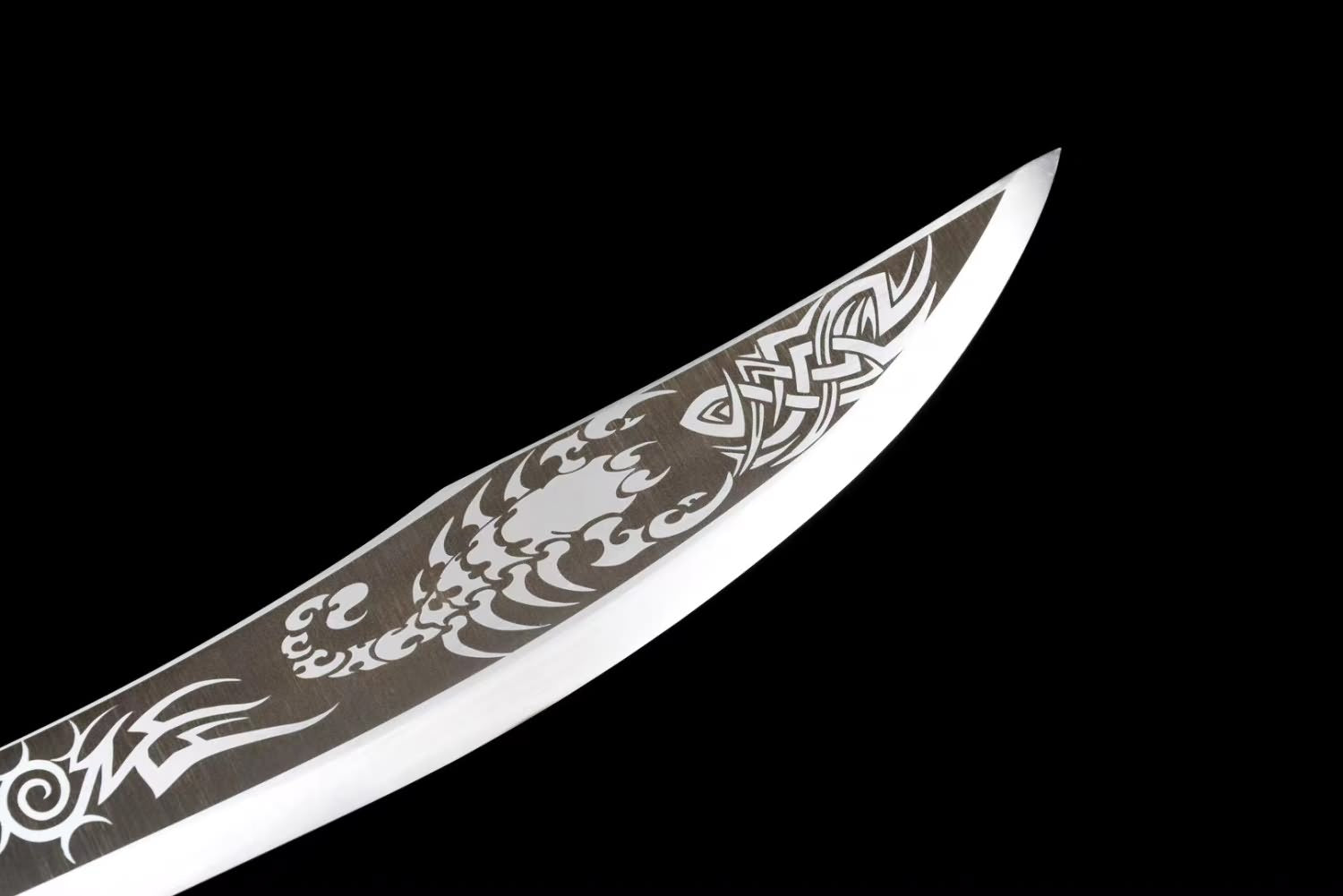 LONGSWORD Handmade Dadao Cow-Tail Sword with Forged High Carbon Steel ...