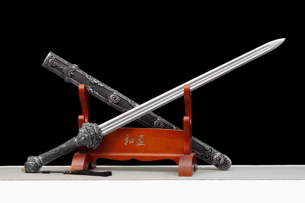 Fulong Jian | Hand-Forged High Manganese Steel Chinese Sword with Cord ...