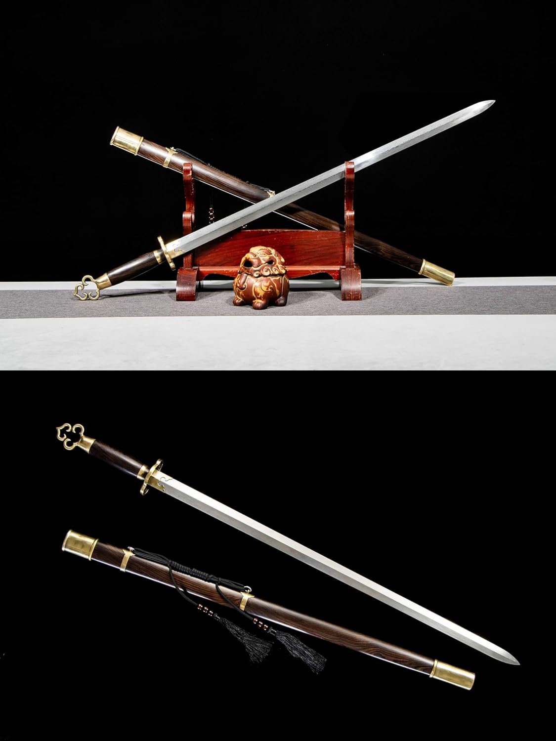 Song Dynasty Ring Pommel Sword –Handmade Damascus Steel blade – Chinese ...