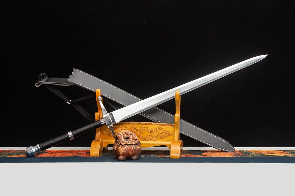 Western Sword–Hand-Forged High Carbon Steel Double-Edged Blade,Full ...