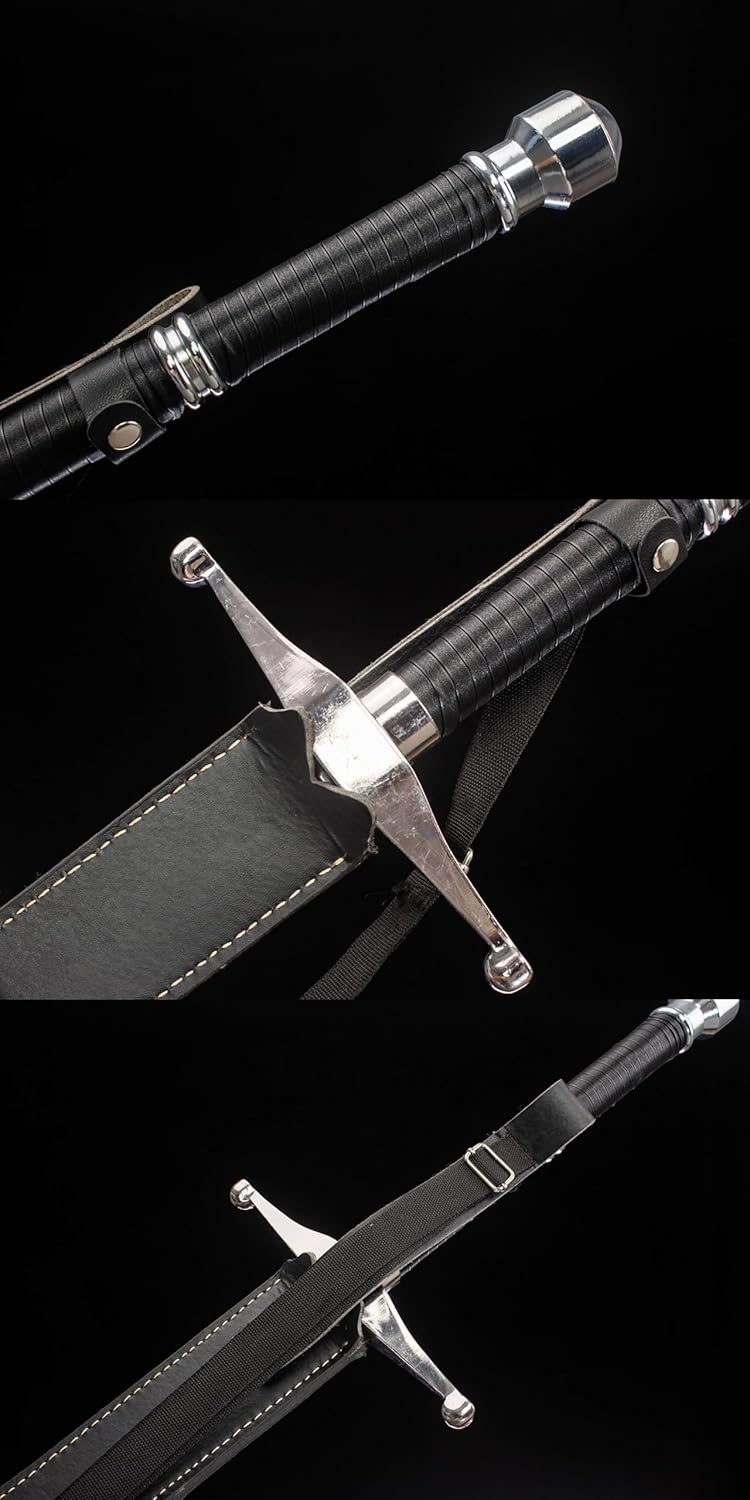 Western Sword–Hand-Forged High Carbon Steel Double-Edged Blade,Full ...