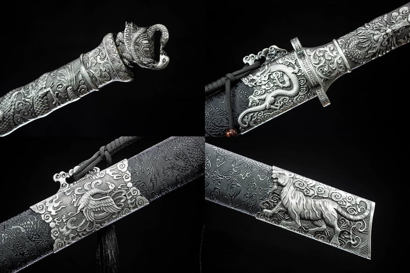 Authentic LOONGSWORD Tang Dao Sword-Hand-Forged High Carbon Steel ...