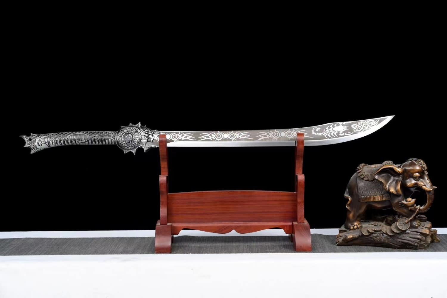 LONGSWORD Handmade Dadao Cow-Tail Sword with Forged High Carbon Steel ...