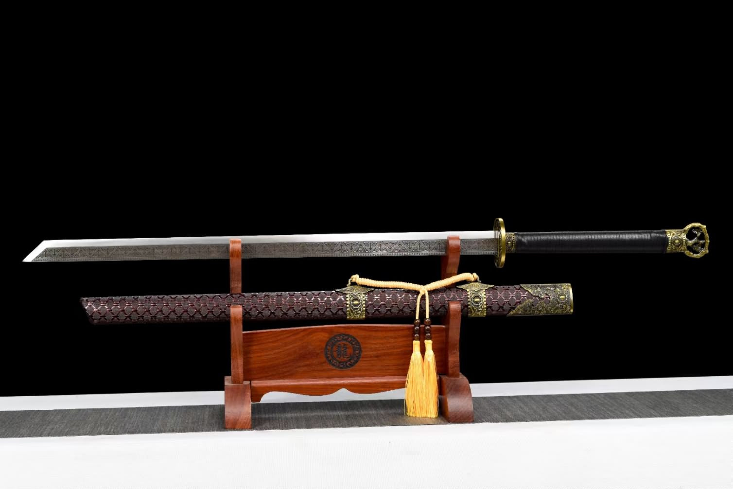 LOONGSWORD Chinese Tang Hengdao Sword-Forged Spring Steel Blade ...