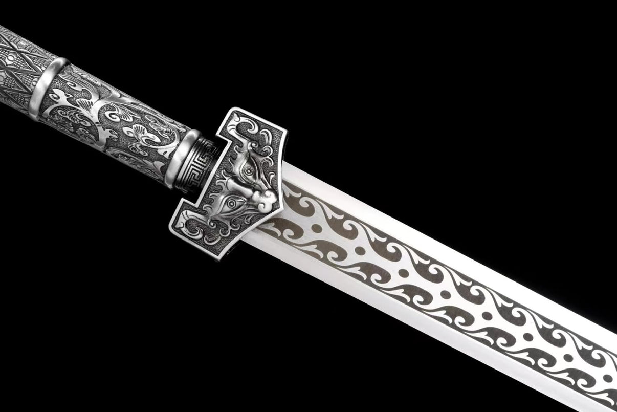 LOONGSWORD Chinese Han jian Sword Real Forged high carbon steel blade ...