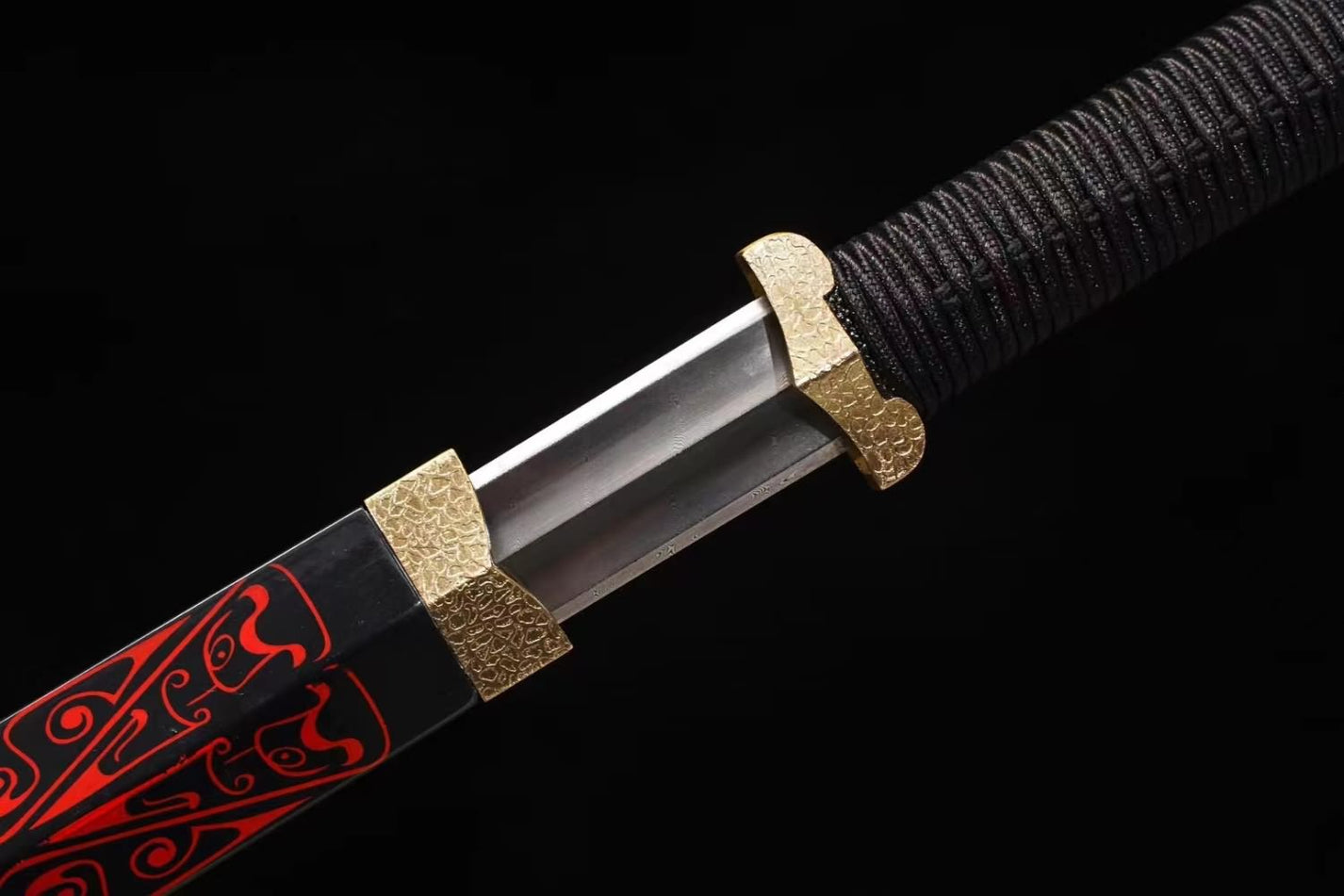LOONGSWORD Chinese Han jian Sword - Forged Damascus Steel Blade ...