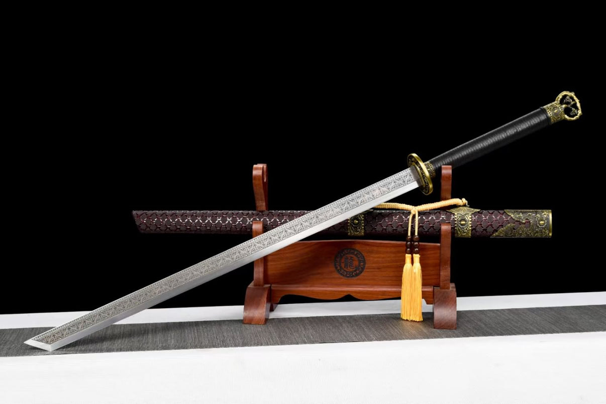 LOONGSWORD Chinese Tang Hengdao Sword-Forged Spring Steel Blade ...