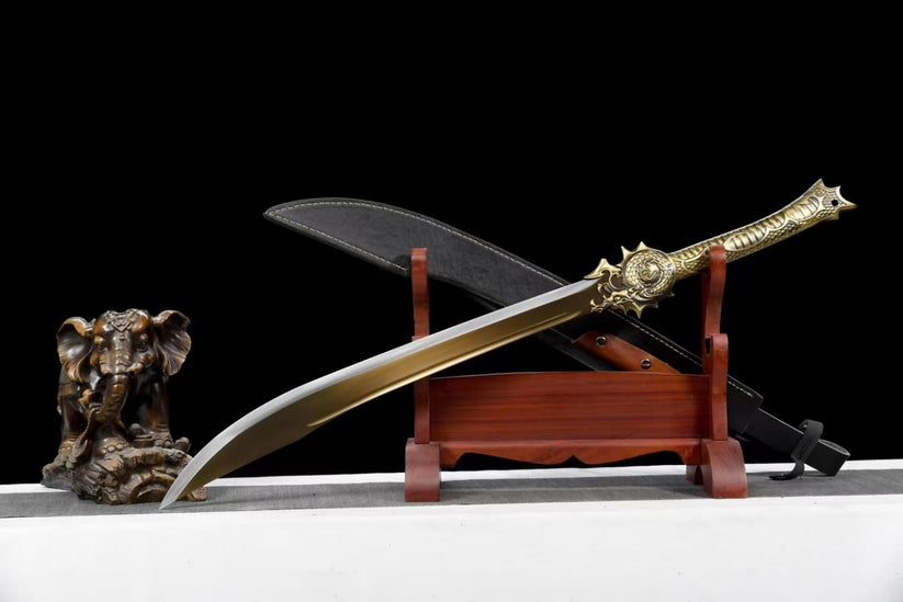 LONGSWORD Handmade Cow-Tail Sword with Forged High Carbon Steel Blade ...