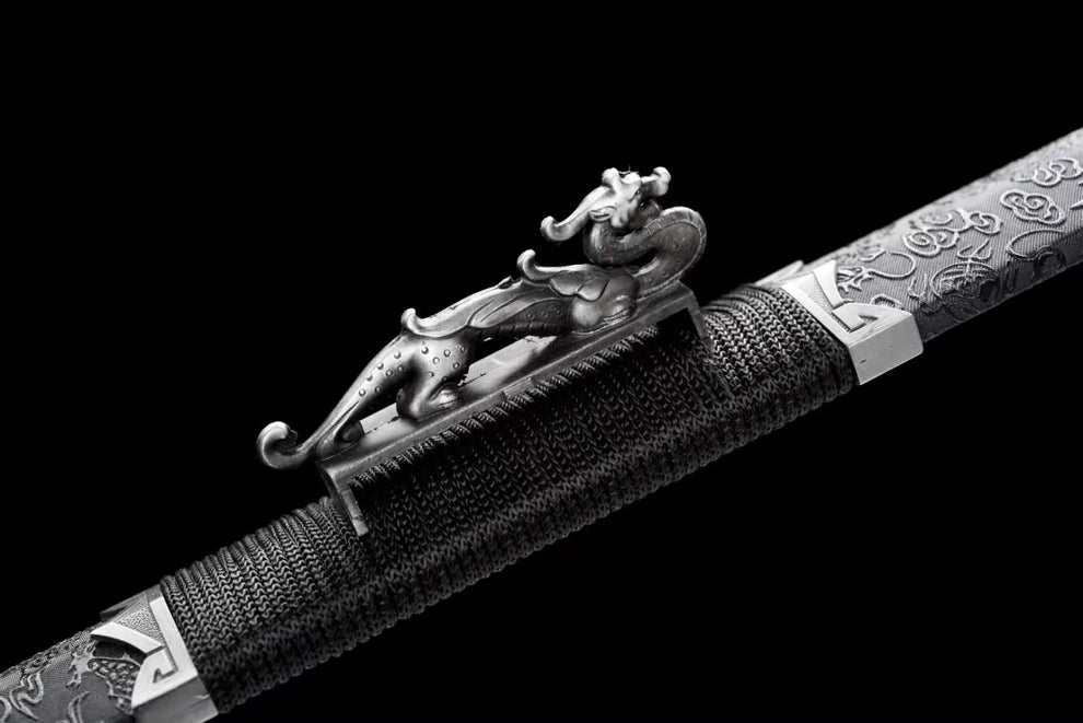 LOONGSWORD High Manganese Steel Etched Blade, Solid Wood scabbard ...