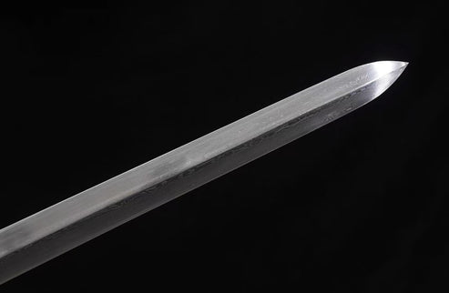 Dragon and Tiger Two-Handed Sword-Hand Forged Damascus Steel Blade ...