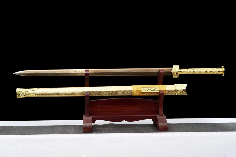 LOONGSWORD Chinese Han jian Sword-Forged High Manganese Steel Blade ...