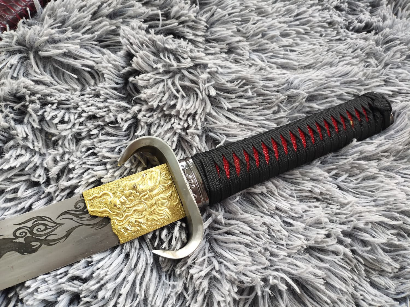 LOONGSWORD High Carbon Steel Etch Blade Chinese Handmade Sword ...
