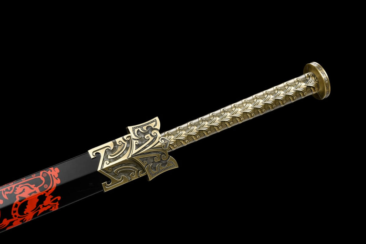 Han jian Sword,Chinese Swords Real,Hand Forged Golden Blade – Chinese ...