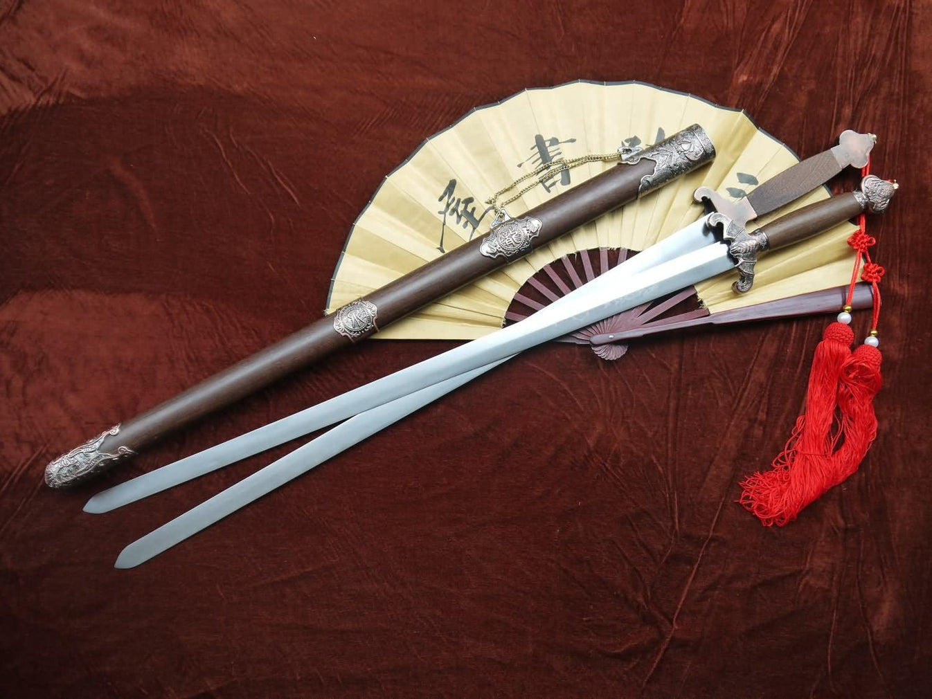Longquan sword/China's Double-Sword/Rosewood Scabbard/Stainless Steel ...