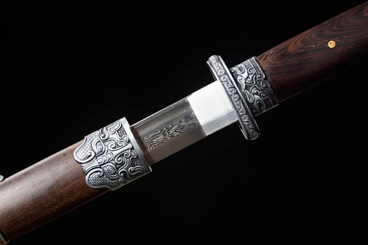 Traditional Chinese Tang dao Sword with Damascus Steel Blade – Chinese ...