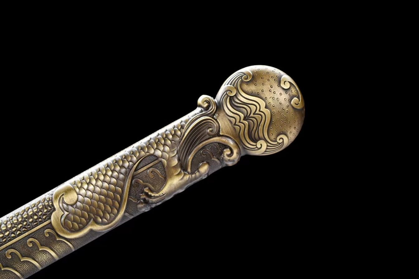 LOONGSWORD - Chinese Dragon Handle Tang dao Sword, High Carbon Steel ...