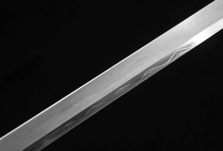 Dragon Roaring Tang Sword-Damascus Steel Blade, Soil Quenched,Purple C ...