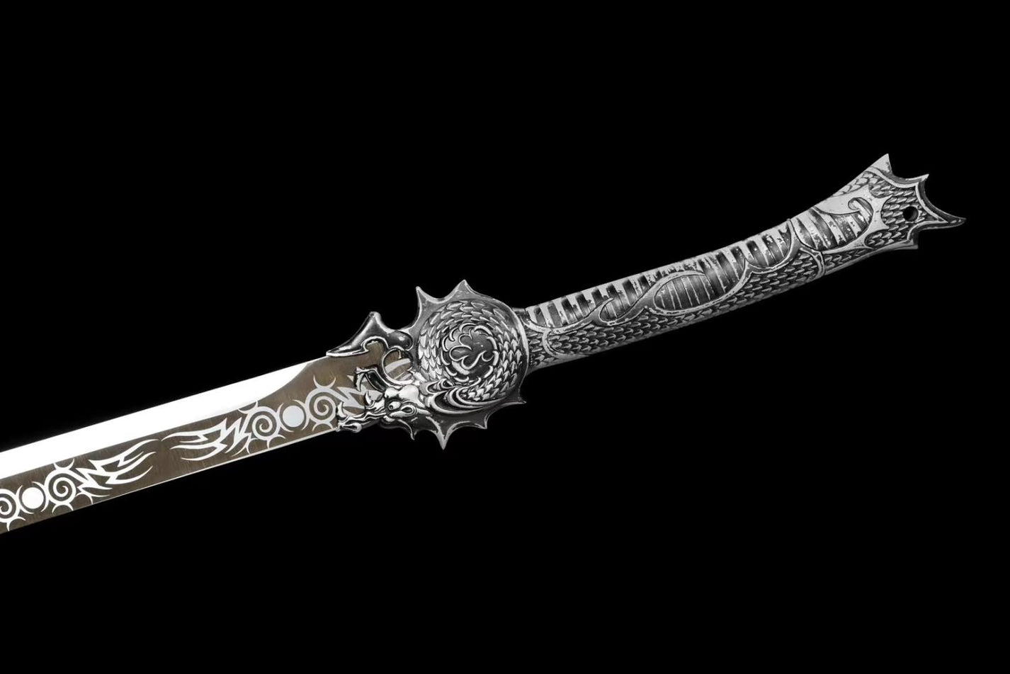 LONGSWORD Handmade Dadao Cow-Tail Sword with Forged High Carbon Steel ...