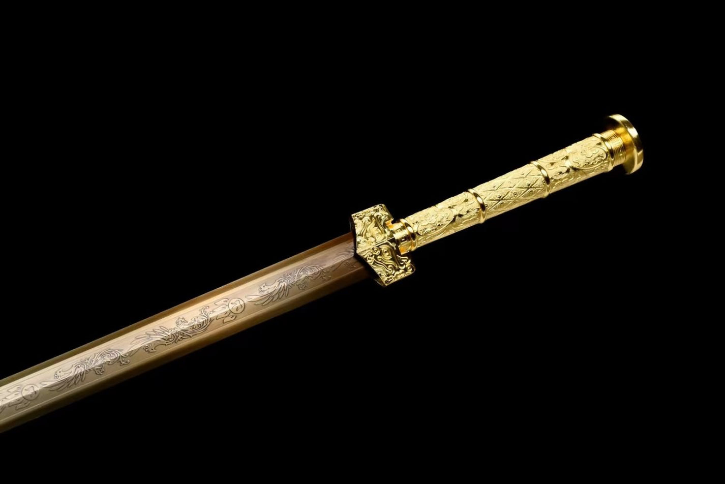 LOONGSWORD Chinese Han jian Sword-Forged High Manganese Steel Blade ...