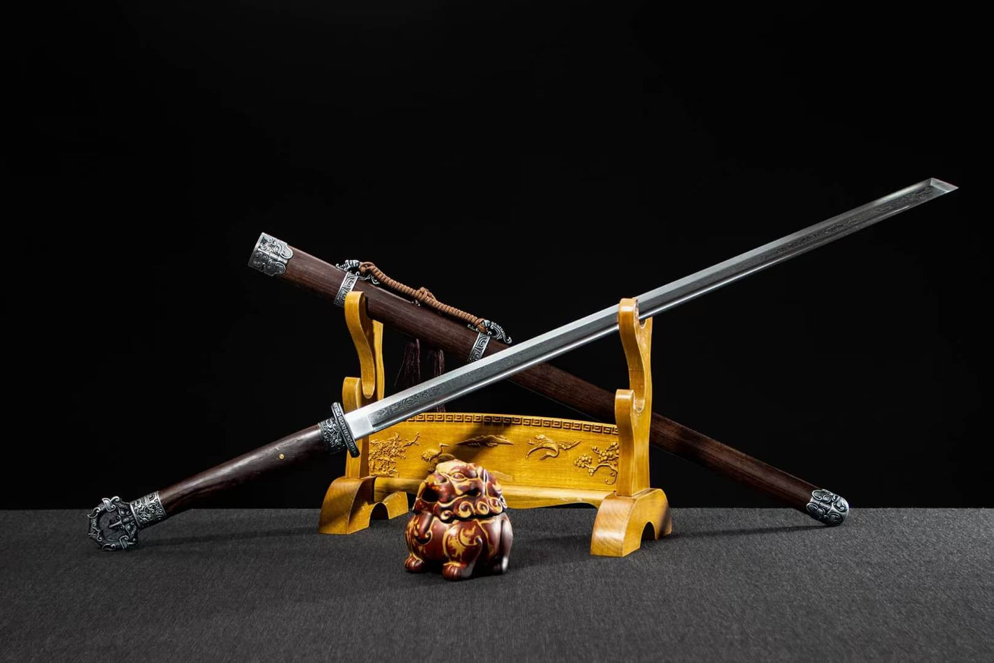 Traditional Chinese Tang dao Sword with Damascus Steel Blade – Chinese ...