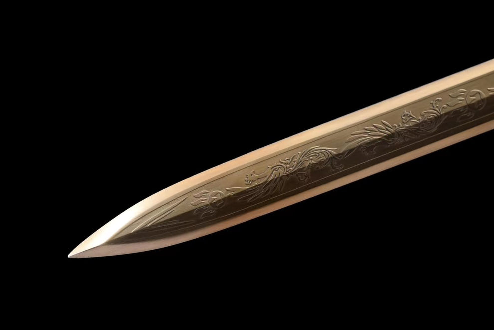 LOONGSWORD Chinese Han jian Sword-Forged High Manganese Steel Blade ...