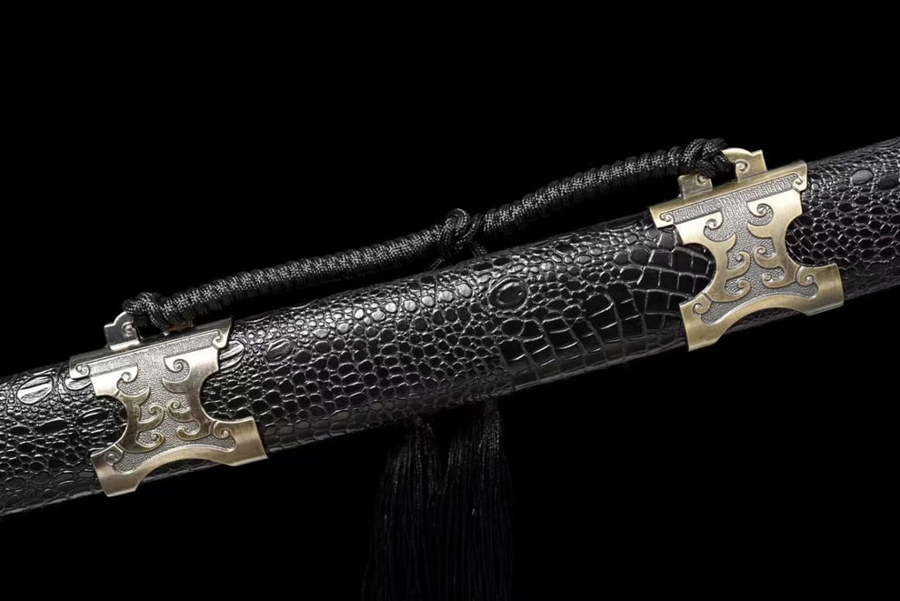 LONGSWORD Handmade Eagle Yanling dao Sword with Forged Golden Blade ...