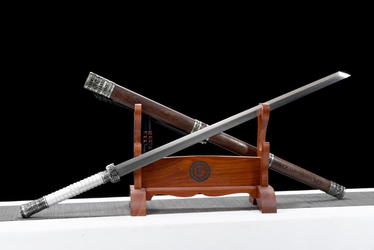 LOONGSWORD Chinese WoLong jian Sword Real(Forged Spring Steel Blade ...