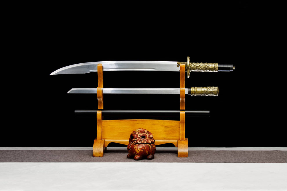 Long Dao Modular Polearm – 55″ Manganese Steel Blade, Lacquered Iron S ...