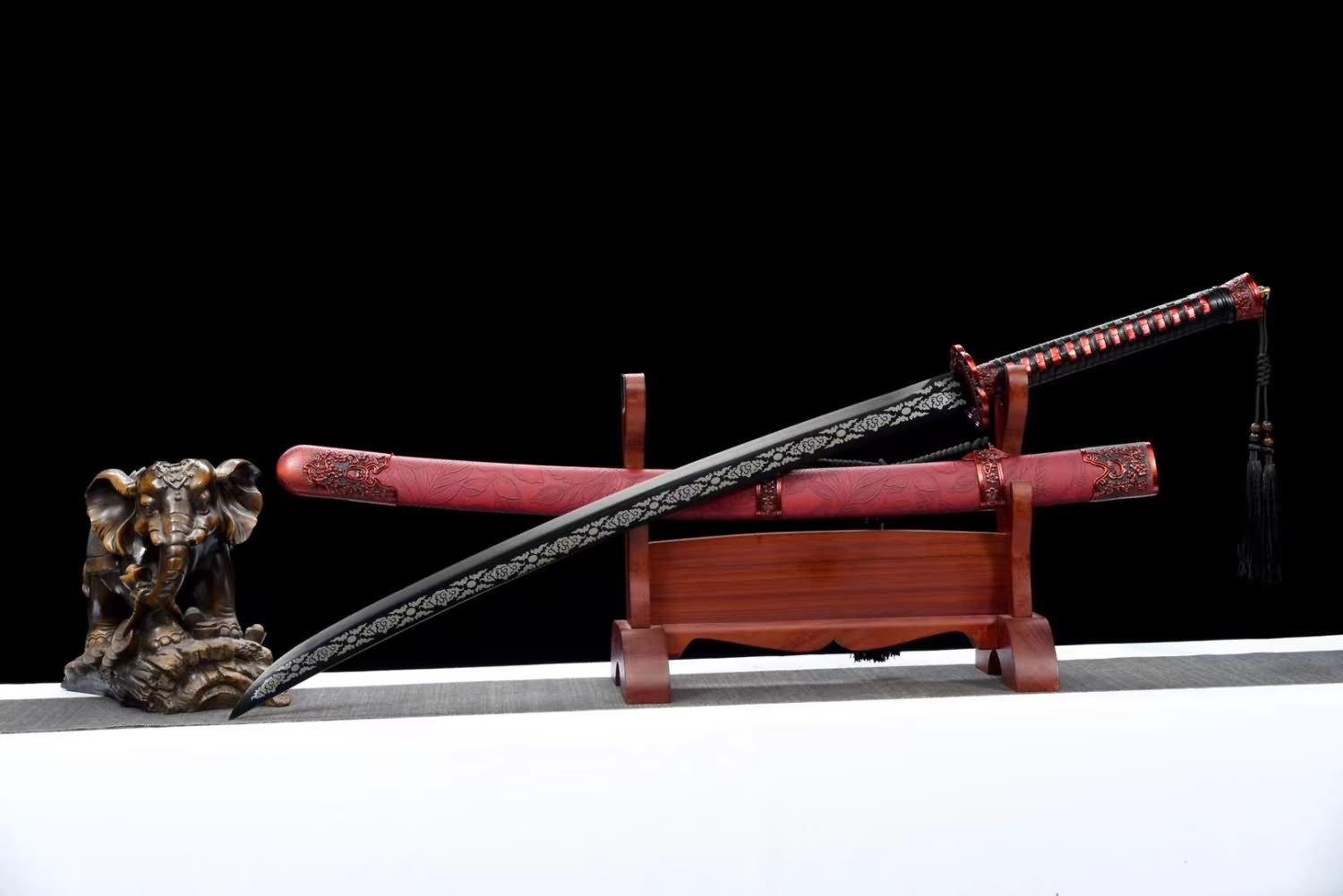 LOONGSWORD Chinese Qing dao Sword Real(Forged High Carbon Steel Blade ...