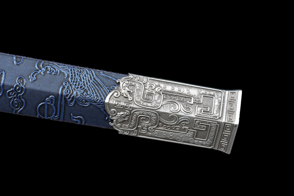 Chinese Swords Real,Han jian Sword,Hand Forged Blades,Blue Scabbard ...